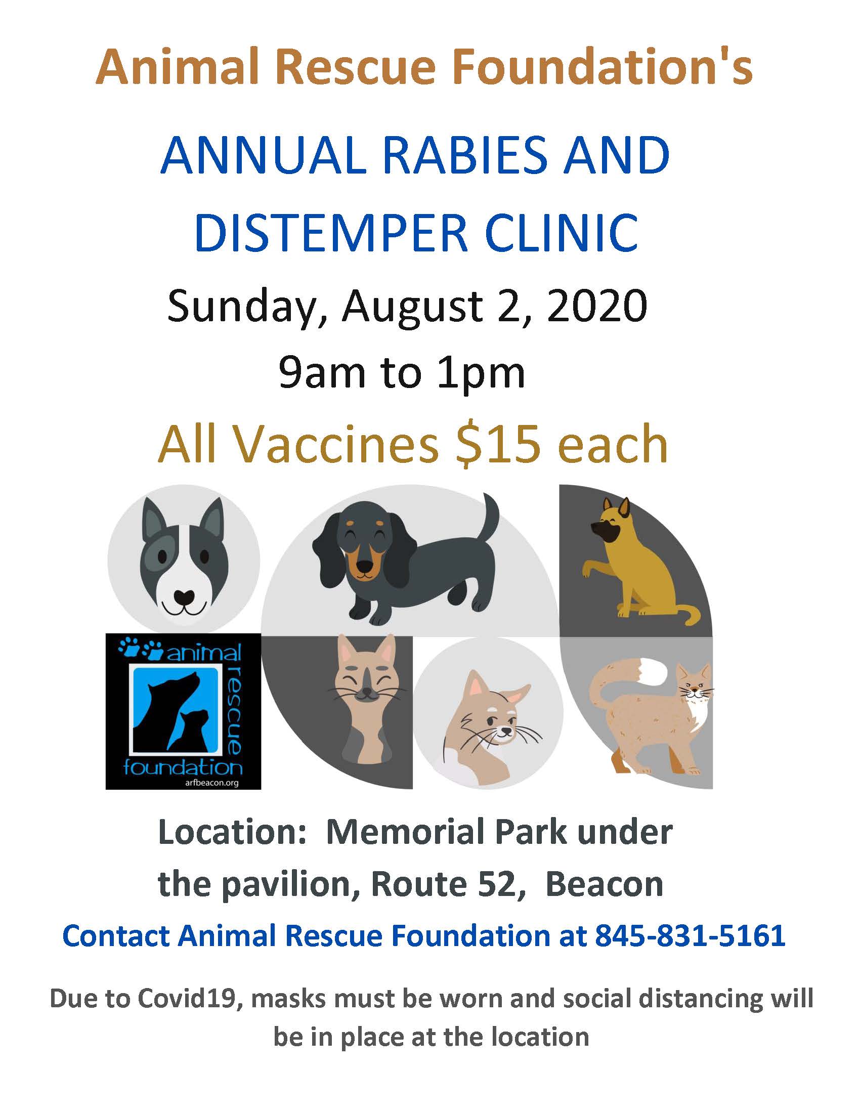 Flyer Rabies Clinic 2020 – Animal Rescue Foundation