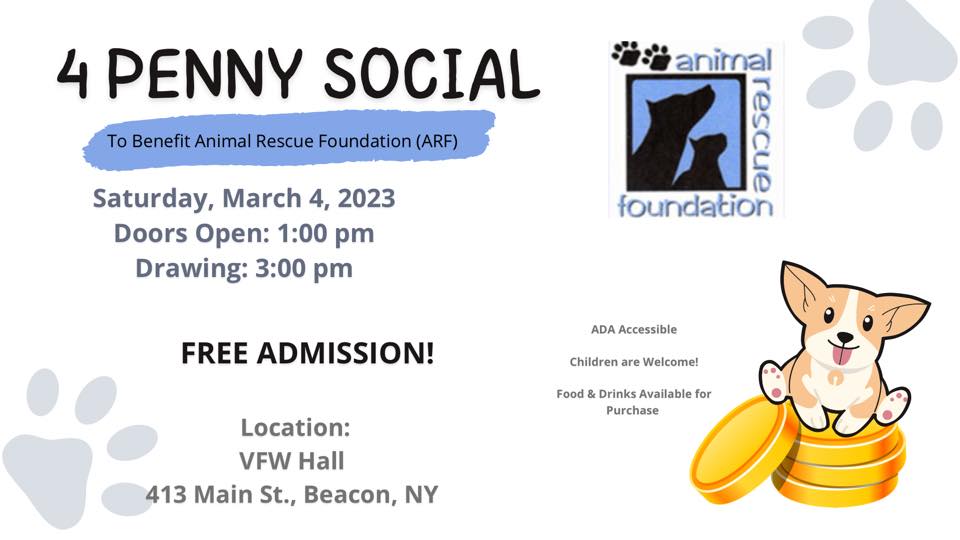 4 Penny Social to Benefit ARF – Animal Rescue Foundation